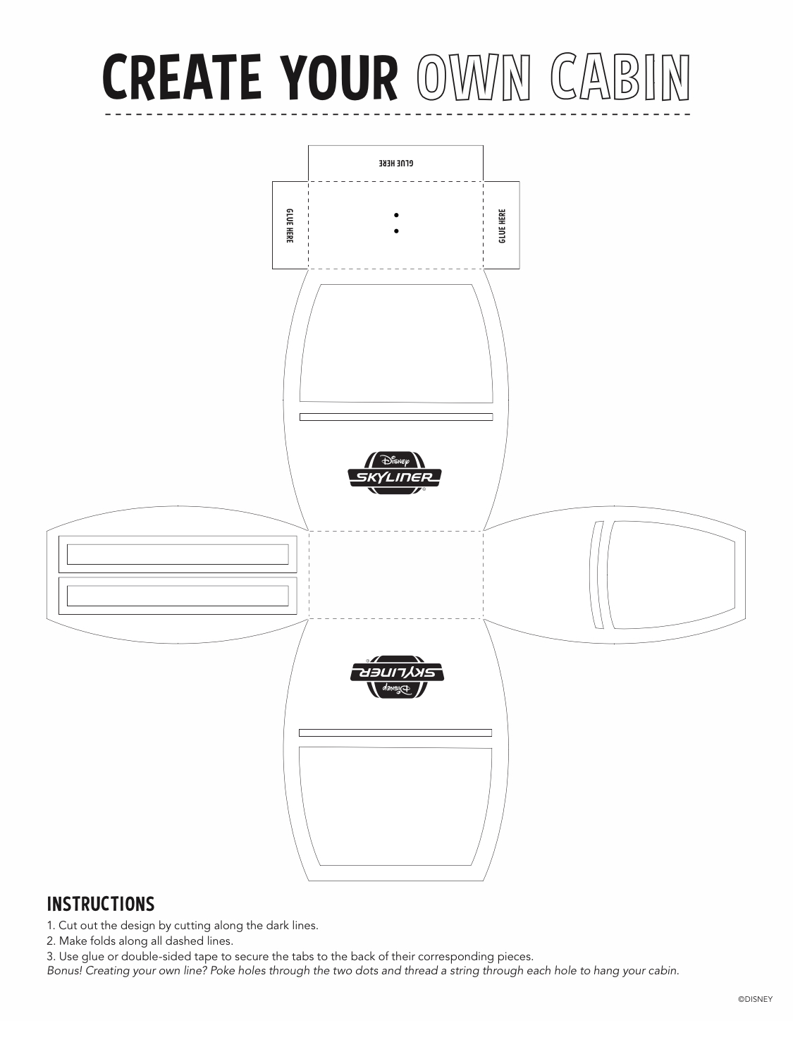 Make Your Own Disney Skyliner (FREE Printable) | The Kingdom Insider